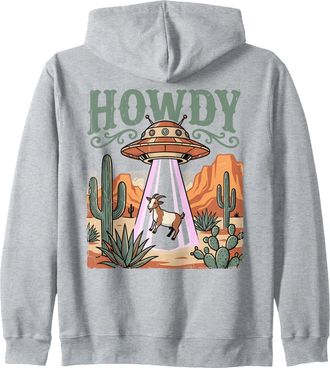 Image UFO Howdy Desert Goat (2) Kapuzenjacke