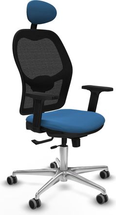 Piqueras y Crespo Chorquera Stuhl mit 2D-Armen, h&ouml;henverstellbarer Lendenwirbelst&uuml;tze und festem Kopfteil, ausgestattet mit Syncro/Traslack und injiziertem Schaumstoff,