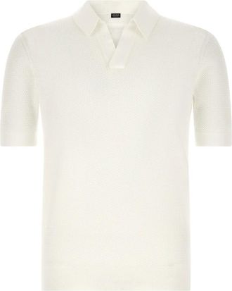Ermenegildo Zegna Homme, Tops, Blanc, Taille: L Polo Premium en Coton