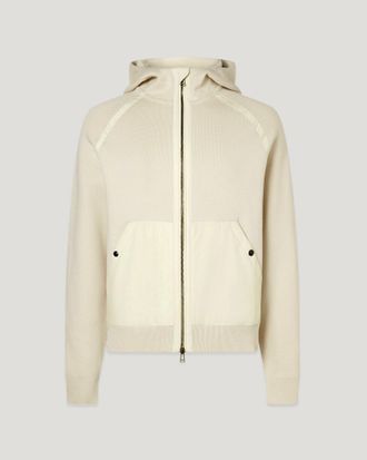 Belstaff Veste &Agrave; Capuche Enti&egrave;rement Zipp&eacute;e View Pour Homme Cotton Milano Mix Media Bouleau Argent&eacute; 2xl
