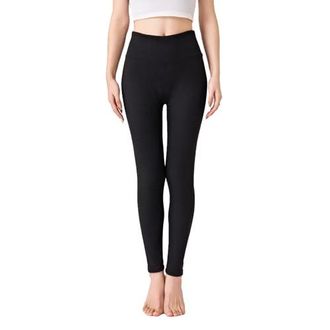 Generic Legging thermique taille haute pour collants dhiver avec doublure en polaire, coupe extensible confortable et design int&eacute;gral pour un usage quotidien 