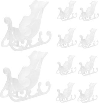 BESTONZON 10Stücke Teiliges Weihnachtsbaum Ornament Hängende Schlitten Deko für Weihnachtsfeiern Weihnachtsbaum Weiß für Festliche Anlässe