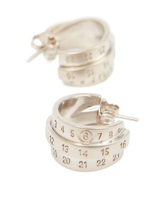 Maison Margiela boucles doreilles Numeric - Argent