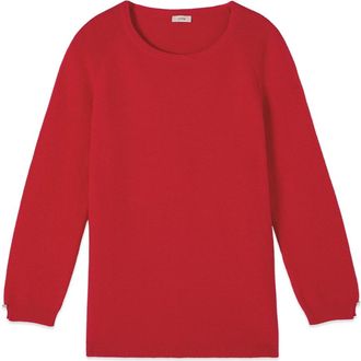 Oltre Femme, Pulls, Rouge, Taille: 44 FR Maille C&ocirc;tel&eacute;e en Coton