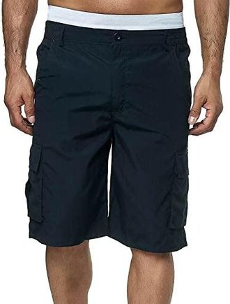 Generic Short Homme Short Hawaien Homme Baggy Homme Short en Lin Homme Bermuda Homme Grande Taille Pantacourt Cargo Homme Rembourré Gel Short Short Rose Homme