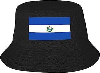 Generic Chapeau De Godet Drapeau du Salvador Femme Chapeau De P&ecirc;cheur Respirant &Eacute;t&eacute; Bonnet De Soleil, pour Sports, Le Camping, De P&ecirc;che, 56-58cm