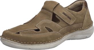 Josef Seibel Herren Kletthalbschuhe New Anvers 81,Weite K (Extra weit),Wechselfußbett,Klettverschluss,Klettschuhe,Sneaker,Sand,47 EU