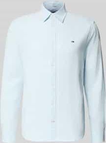 Tommy Jeans Regular Fit Freizeithemd aus Leinen-Baumwoll-Mix