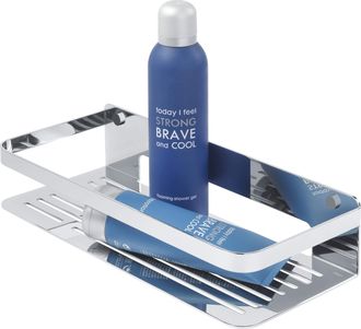 Tiger Caddy Duschkorb Rechteck groß, Duschablage aus Edelstahl, Duschregal mit viel Platz für Duschgel und Shampoo, Edelstahl, Oberfläche: Chrom