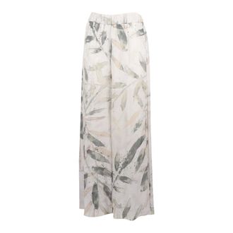 PESERICO Femme, Pantalons, Vert, Taille: 40 FR Wide Pantalons