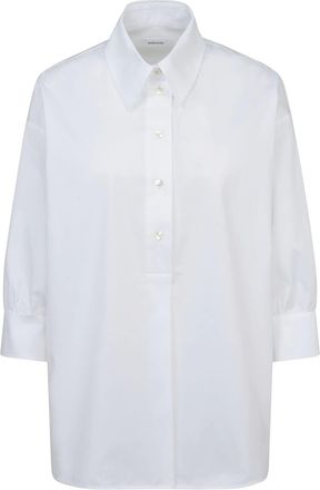 Seidensticker Damen Regular Fit Chemisier 3/4 Manches Bluse, Weiß, 46