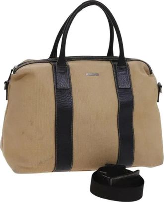Ferragamo Pre-owned Toile sacs-main - Femme - Pre-owned - Beige - Taille: ONE Size