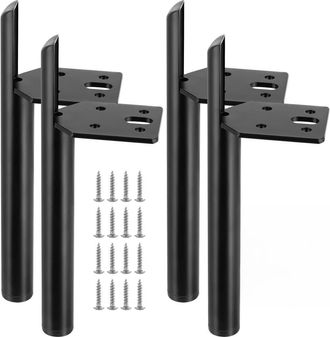 Generic Couchtisch-M&ouml;belbein-Ersatz, St&uuml;tzbeine, strapazierf&auml;hig, f&uuml;r M&ouml;bel, gerader Couchfu&szlig; mit Bodenschutz, Metall-M&ouml;belbeine f&uuml;r Betten, Schr&auml;nke, Kommode