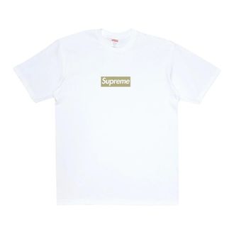 SUPREME Homme, Tops, Blanc, Taille: XL Édition Limitée Berlin Box Logo Tee