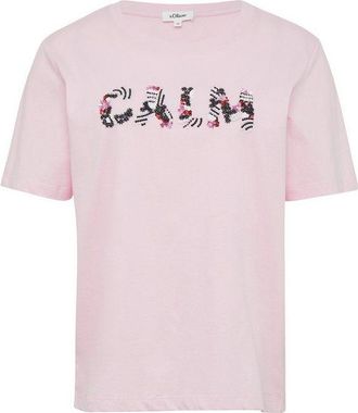 s.Oliver Kurzarmshirt T-Shirt Jersey-T-Shirt im Relaxed Fit mit Artwork