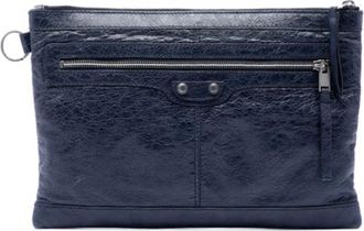 Balenciaga Pre-owned Vintage Clutch - Femme - Pre-owned - Bleu - Taille: ONE Size
