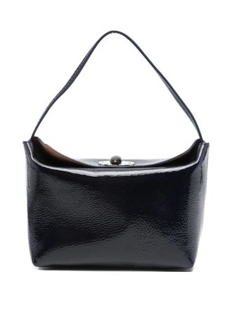 CHRISTOPHER ESBER mini sac cabas Turnlock en cuir verni - Bleu
