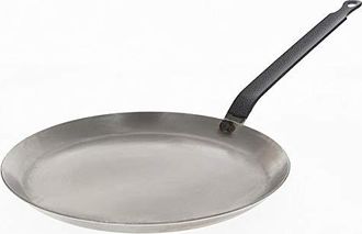 De Buyer de Buyer - Crêpe-Pfanne CARBONE PLUS aus schwerem Eisenstahl - 30 cm - 5120.30, Silber