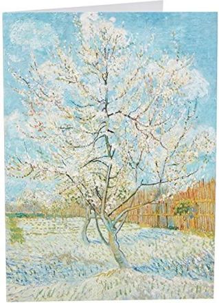 Fine Art Prints CPWBC1430 Van Gogh The Pink Peach Tree Grußkarte, 17,5 x 12,5 cm