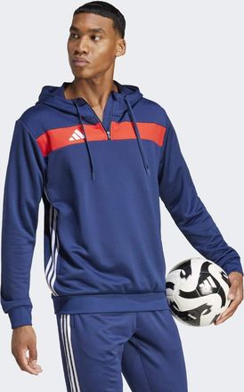 adidas adidas Football - Tiro 25 Essentials - Sweat &agrave; capuche - Bleu marine/rouge