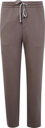 Emporio Armani Homme, Pantalons, Brun, Taille: S Pantalon de surv&ecirc;tement &agrave; cordon de serrage et patch logo