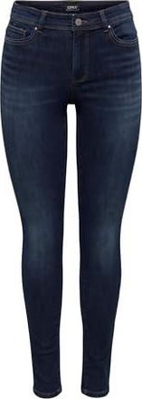 Only ONLWAUW Mid SK DNM BJ581 Noos Jeans, Dark Blue Denim, XL/30 aux Femmes