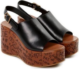 Chloé Maxime Keilsandaletten - Schwarz