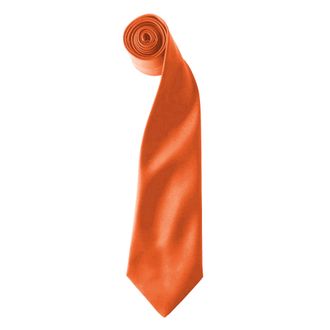 Premier Colours Herren Satin Clip Krawatte (2er Pack) (Orange)