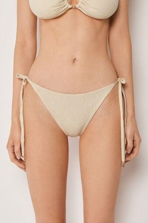 Calzedonia Bikinihose Mit Schmalen B&auml;ndchen Wild Jungle Wei&szlig;