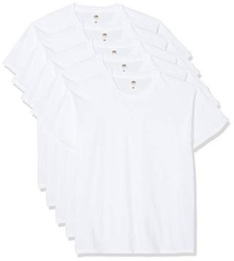 Fruit Of The Loom Original Tee, 5 Pack T-Shirt, Blanc (White 30), XXXXX-Large (Size:5XL) (Lot de 5) Homme