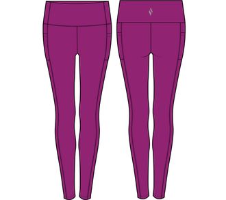 Skechers Damen Gowalk FL Hw Leggings, violett, XL