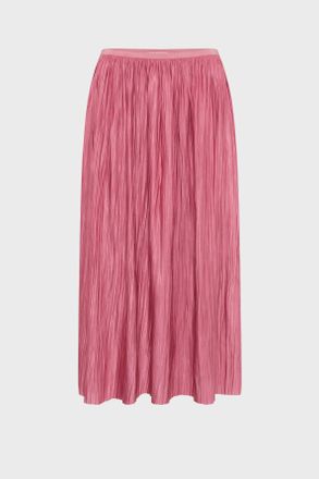 Gerard Darel Jupe midi satin&eacute;e pliss&eacute;e - JOCELYNE - Bois de rose