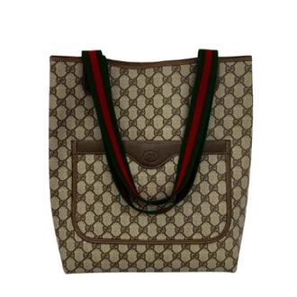 Gucci Pre-owned Sherry Line GG Logo Leder Tote Bag - - Pre-owned - Damen - Braun - ONE SIZE
