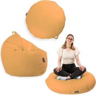 BuBiBag Premium 2-in-1 Sitzsack mit Füllung für Kinder & Erwachsene | Outdoor & Indoor | Sitzkissen Bodenkissen | Spielen & Entspannen | Wasser- und schmutzab