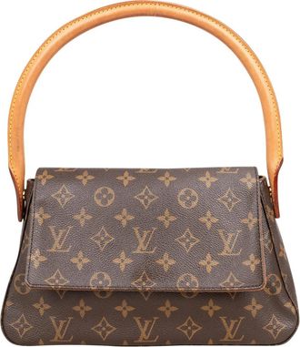 Louis Vuitton Crossbody Bags - Louis Vuitton Canvas Monogram Looping PM Handbag - Gr. unisize - in Braun - f&uuml;r Damen