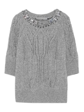 Ermanno Scervino Pull Col Rond - Gris