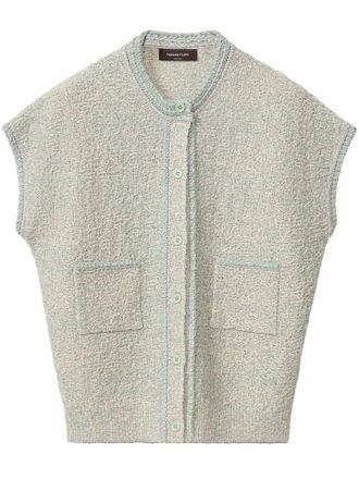 Fabiana Filippi cardigan en maille texturée - Bleu