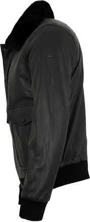 Bugatti Lederjacke 222 034-BU/M Bugatti - Herren Lederjacke Weste Lammnappa Lammfellkragen schwarz