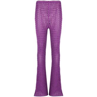 Moschino Casual Lila Baumwollhose - - Trousers - Damen - Lila - M
