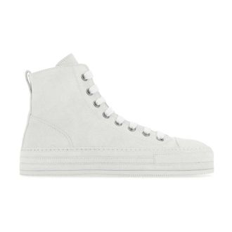 Ann Demeulemeester Femme, Chaussures, Blanc, Taille: 36 1/2 EU Baskets en daim blanc