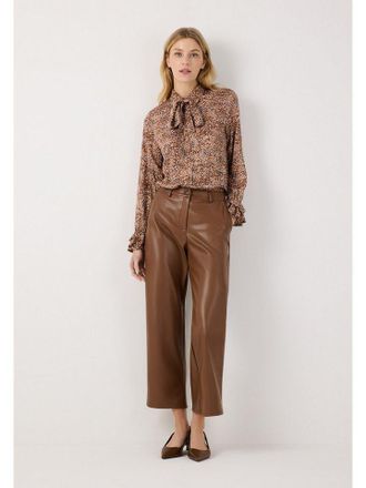 More & More Langarmbluse stilvolle Printbluse, abnehmbare Schleife