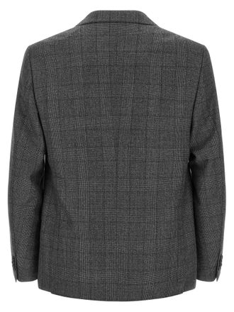 Ermenegildo Zegna Wool Flannel Check Pant Suit - Charcoal