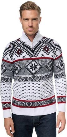 Rusty Neal Strickpullover mit winterlichem Muster