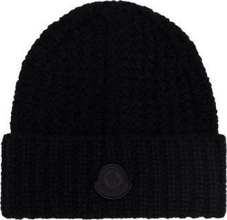 Moncler Alpaka-Wollmischung M&uuml;tze - - Accessories - Damen - Schwarzk - ONE SIZE