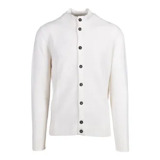 KANGRA Homme, Pulls, Beige, Taille: L Gilet &agrave; col roul&eacute; avec boutons