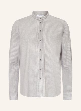 Grasegger Trachtenhemd Kissing Regular Fit Aus Flanell Mit Stehkragen grau