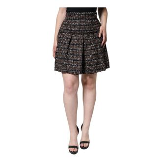 Dolce & Gabbana Tartan Tweed A-Linie Minirock - - Skirts - Damen - Mehrfarbig - L