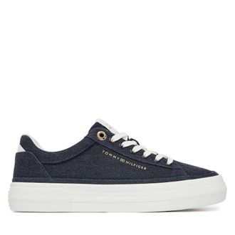 Tommy Hilfiger Sneakers aus Stoff Tommy Hilfiger Th Foxing Platform Washed Canvas FW0FW09172 Blau