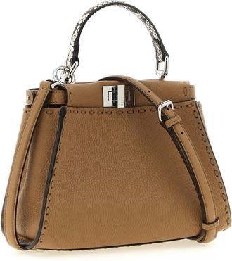 Fendi Peekaboo Top Handle Bag - Tan