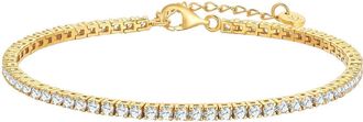 Glanzst&uuml;cke M&uuml;nchen Armband - Sterling Silber Armband Zirkonia - Gr. ONESIZE - in Gold - f&uuml;r Damen